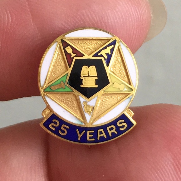 Vintage | Jewelry | Order Of The Eastern Star Pin For 25 Years | Poshmark